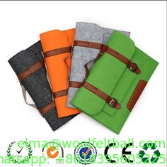 China Wholesale top grade dark grey office felt laptop sleeve,felt laptop case supplier
