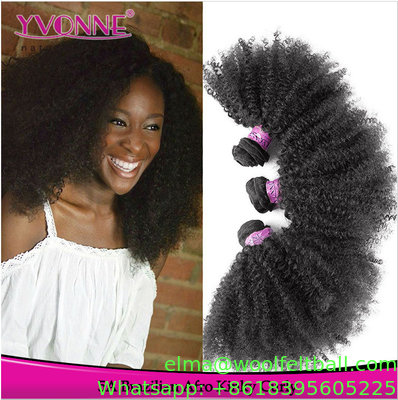 best afro kinky human hair 24" human hair weft weave supplier