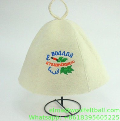 Wool felt  sauna hats for women and men supplier