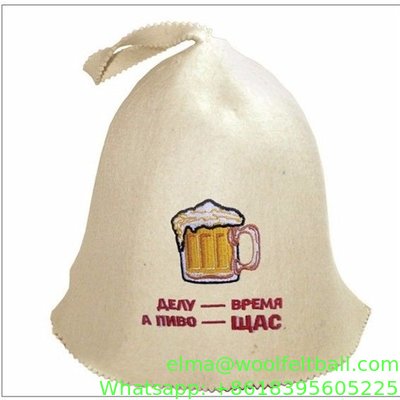 Logo design sauna wool felt hat with factory price top quality supplier