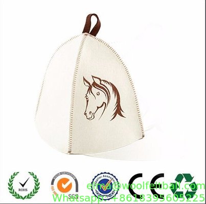 Wool felt sauna hat to protect your head from overheating supplier