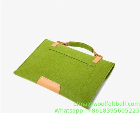 top quality factory price felt laptop sleeve with leather handle supplier