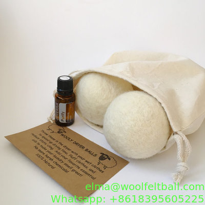 china factory Colored Pure Genuine  6-Pack XL 100% Wool Dryer Balls supplier