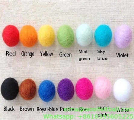 china factory Colored Pure Genuine  6-Pack XL 100% Wool Dryer Balls supplier