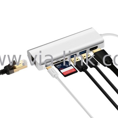 USB Type C Hub Adapter USB Hub Type C to 4K  Convertor of Charging Data Transmission USB 3.1 C Plug converter