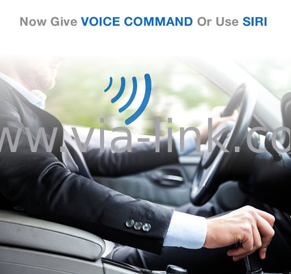 Via-Link Bluetooth Car Kit Hands-Free Wireless Talking & Music Streaming Receiver with Dual Port USB Car Charger