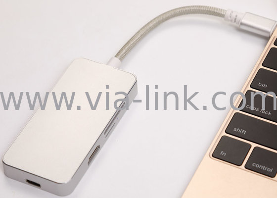 Type-C Hub USB C Adapter 50Gbps for MacBook Pro 13" 15" 2016/2017, USB-C 40Mbps 100W Power delivery