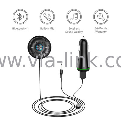 Aux portable Car Bluetooth Handsfree V4.0 version Bluetooth Speaker Dual Phone Standby car bluetooth handsfree