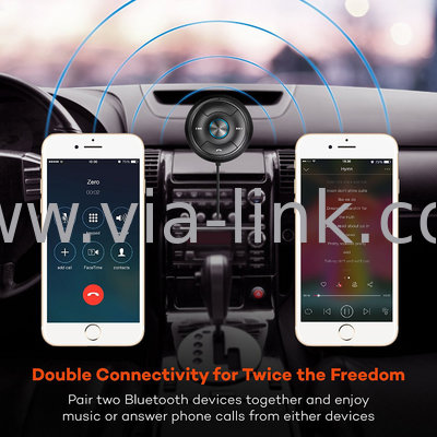 Bluetooth Car Speakerphone Kits,Hands-Free Motion AUTO-ON Car Kit Stereo Music Speaker Wireless Sun Visor Audio Receiver