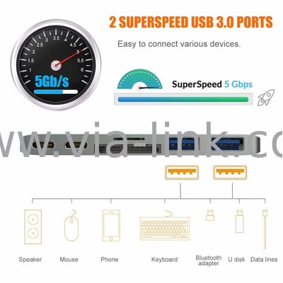 Type C Hub MAC Pro Adapter Dongle for 2016/2017 MacBook Pro 13”&15”,USB-C Adapter with 4K  PD Charger Port
