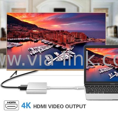 USB C to  Adapter USB C Hub Multiport Adapter 3 in 1 Hub with USB 3.0,4k  and PD Delivery for Macbook Pro
