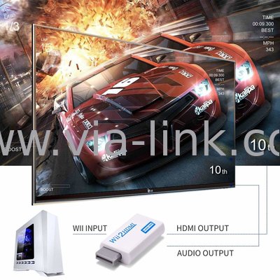 Wii to  Converter Adapter with 3,5mm Audio Jack and  Output for Nintendo wii2