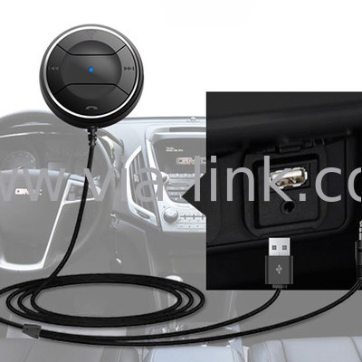 2019 Universal 3.5mm jack Bluetooth Car Kit Hands free Music Audio Receiver Adapter Auto AUX Kit