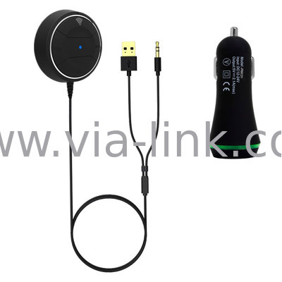Stereo Sound Speakers Portable Mini Desktop Bluetooth Handsfree Car Kit Amplified