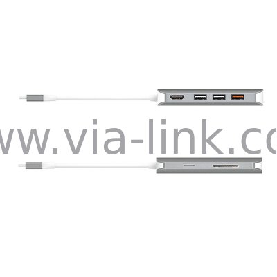 7 in 1 USB Type-c HUB type USB-C Adapter for MacBook Pro 2018/2017/2016