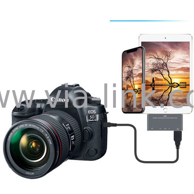 Lightning Adapter Card Reader Hub 5 in 1 Converter 8 Pin Lightning for iPhone 7 iPad Camera