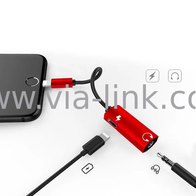 3.5mm Headphone Jack Adapter Earphone Adapter Splitter 2 in 1 Audio Jack and Charger for iPhone