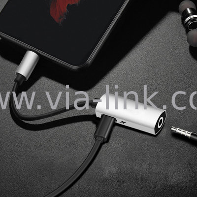 3.5mm Headphone Jack Adapter Earphone Adapter Splitter 2 in 1 Audio Jack and Charger for iPhone