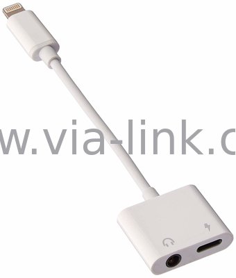 3.5 mm Headphone Jack Adapter Charger Converter 2 in 1 DC 3.5mm Earphone Audio Charging Splitter for iPhone and iPad