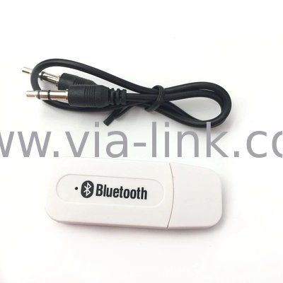 USB Bluetooth Receiver for Car, Music Streaming Car Kit, Portable Wireless Audio Adapter 3.5mm Aux Cable