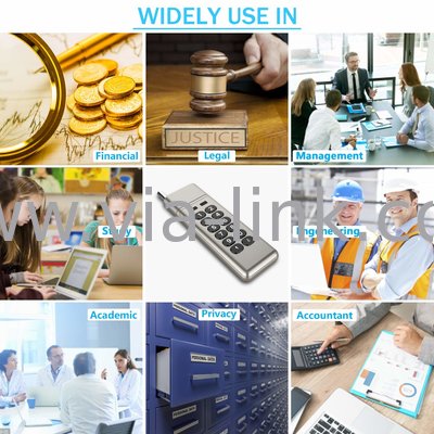 Encrypted USB Flash Drive, Keypad Secure Memory Stick, Military Grade Hardware U Disk with Password Protect
