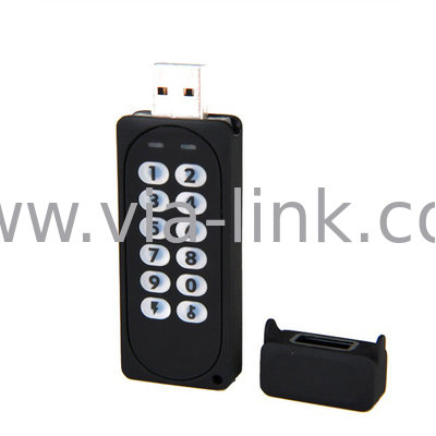 USB Flash Drive, Multifunctional Military Grade Secure Key 16GB USB 2.0 256-bit AES Hardware Encrypted FIPS Validated