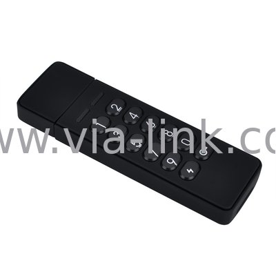 USB Encrypted Flash Drive Password Key 32GB Aluminum with Keypad Portable 256-bit AES XTS Hardware for Business