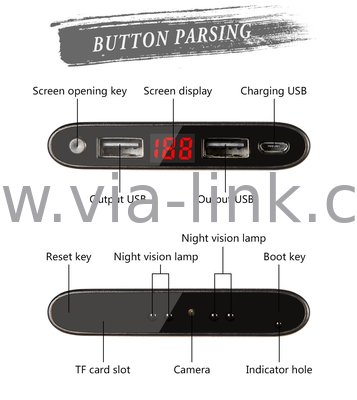 4K Hidden Camera Power Bank Mini WiFi Spy Camera with Motion Detection Night Vision 120 Degree View Angle Lens Nanny Cam