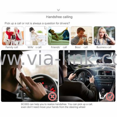 BC06 High Performance Digital Wireless Bluetooth Fm Transmitter in-Car Bluetooth Receiver Fm Radio Stereo Adapter