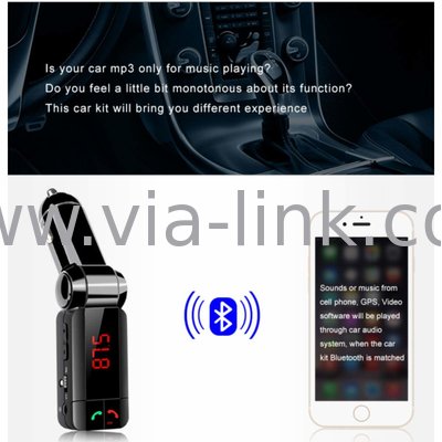 BC06 High Performance Digital Wireless Bluetooth Fm Transmitter in-Car Bluetooth Receiver Fm Radio Stereo Adapter