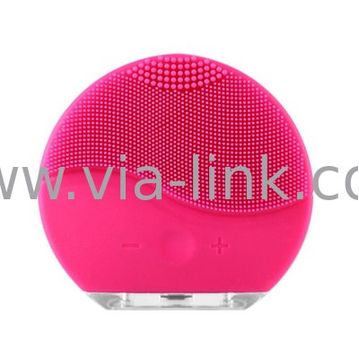 Handy Natural Silicone Electric Facial Cleanser Face Cleaning Toning Device Face Cleanser And Massager Pore Cleansing