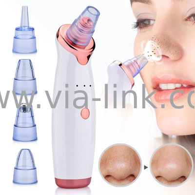 Electric Facial Pore Blackhead Vacuum Suction Remove Machine with 5 Probes Remove Dead Skin Professional Facial Care