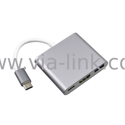 USB C to  Digital Multiport Hub Adapter Type-C to  4K Adapter with USB 3.0 USB-C 3.1 for MacBook 12