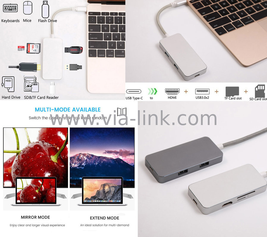 3.1 Type-C Multi Port USB-C Adapter Hub USB Type C Adapter Converter