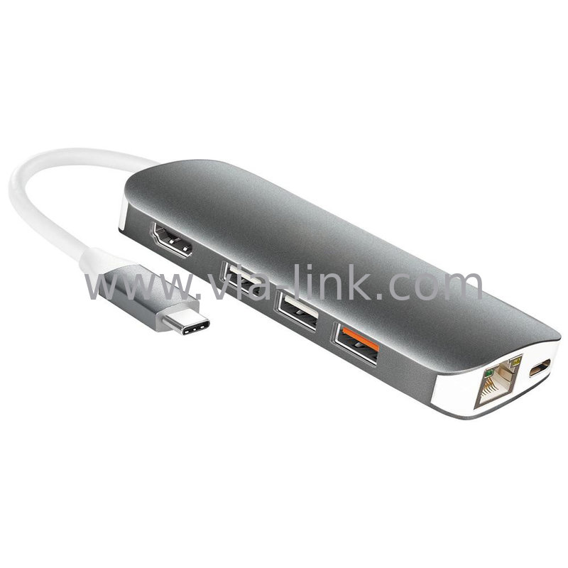 7 in 1 USB Type-c HUB type USB-C Adapter for MacBook Pro 2018/2017/2016