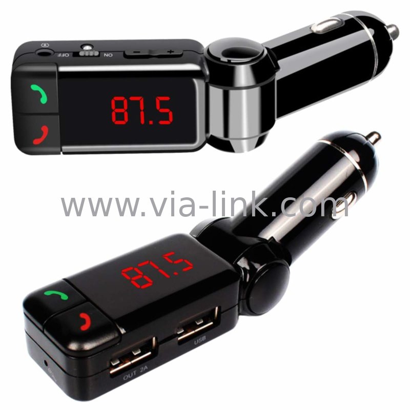 BC06 High Performance Digital Wireless Bluetooth Fm Transmitter in-Car Bluetooth Receiver Fm Radio Stereo Adapter