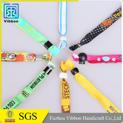 Cheap price personalised fabric Wristbands cloth woven bracelets bands for events