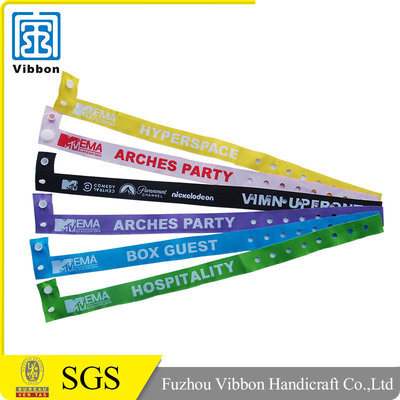 one-off time adjustable fabric wristbands for event