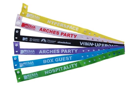 one-off time adjustable fabric wristbands for event