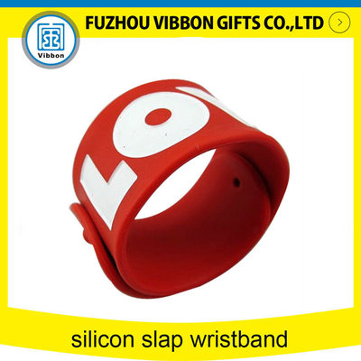Customized Printing silicone slap bands slap bracelets