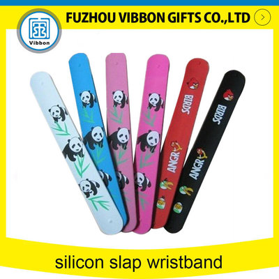 Customized Printing silicone slap bands slap bracelets