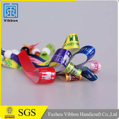 Heat transfer printing festival fabric satin wristband for party