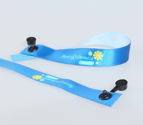 Colorful printed ribbon wristband with your logo design