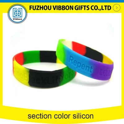 Rainbow silicon wristband gel bracelets for entrance event