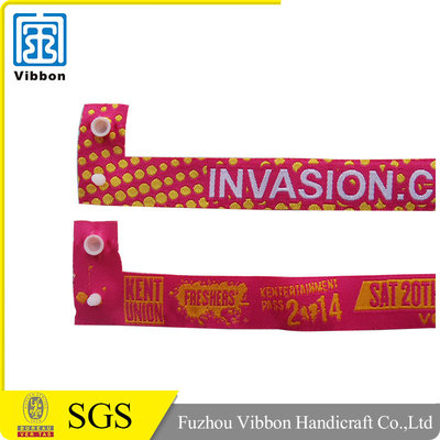 Cheap price personalised fabric Wristbands cloth woven bracelets bands for events