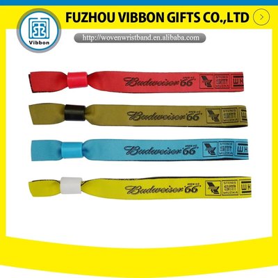 Cheap price personalised fabric Wristbands cloth woven bracelets bands for events
