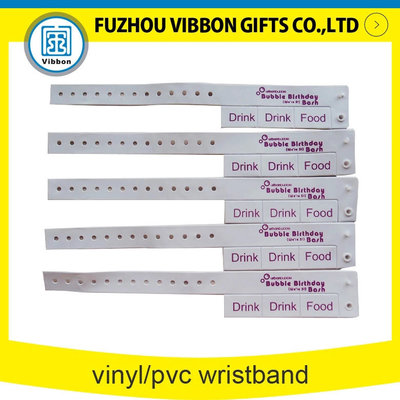 Adjustable Security Personalized PVC Wristband Bracelet for Wholesale