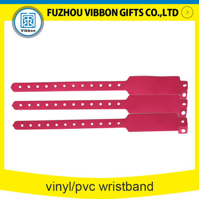 Adjustable Security Personalized PVC Wristband Bracelet for Wholesale