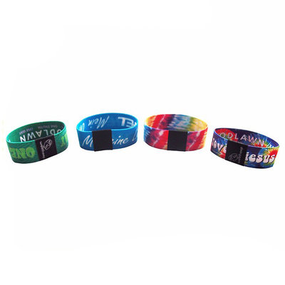 Soft polyester elastic wristband, Eco-friendly fancy elastic wrist band