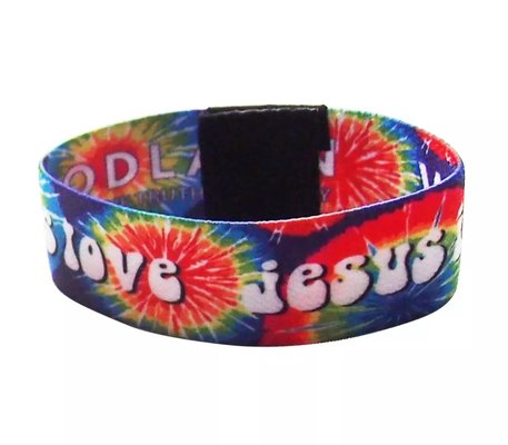 Soft polyester elastic wristband, Eco-friendly fancy elastic wrist band
